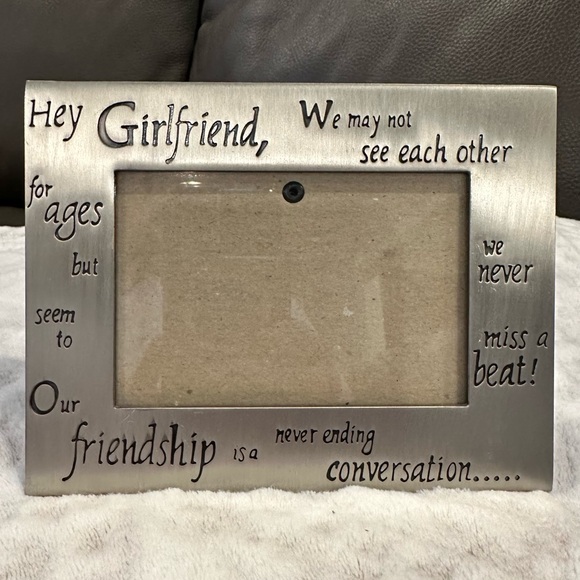 Fetco | Accents | Fetco Pewter Silver Picture Frame With Friendship ...